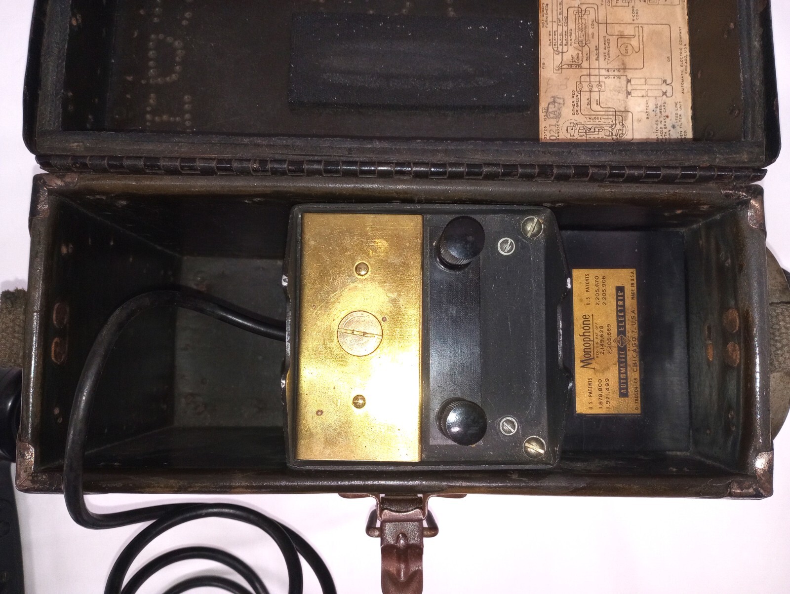 RARE RAILROAD TRAIN PHONE RADIO TELEPHONE MONOPHONE AUTOMATIC ELECTRIC ...