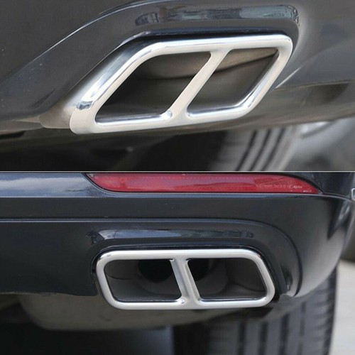2 Dual Exhaust End Pipe Muffler Tip Trim fit for Mercedes Benz S Class ...