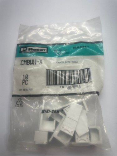 10 pack of Panduit Pan-net CMBWH-X Mini-Com Blank Module - Fast ...