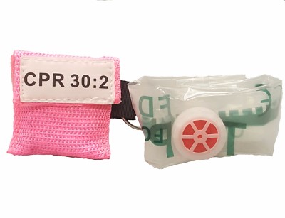 20 Pink CPR Mask Facial Shield in Keychain with GLOVES | eBay
