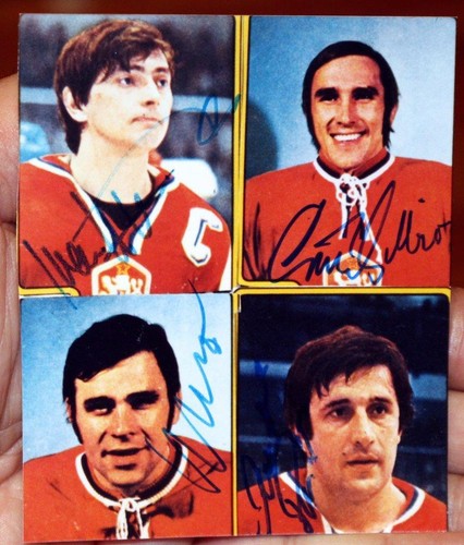 Czech Hockey Stars Custom Photo Signed by Ivan Hlinka Dvorak Pouzar ...
