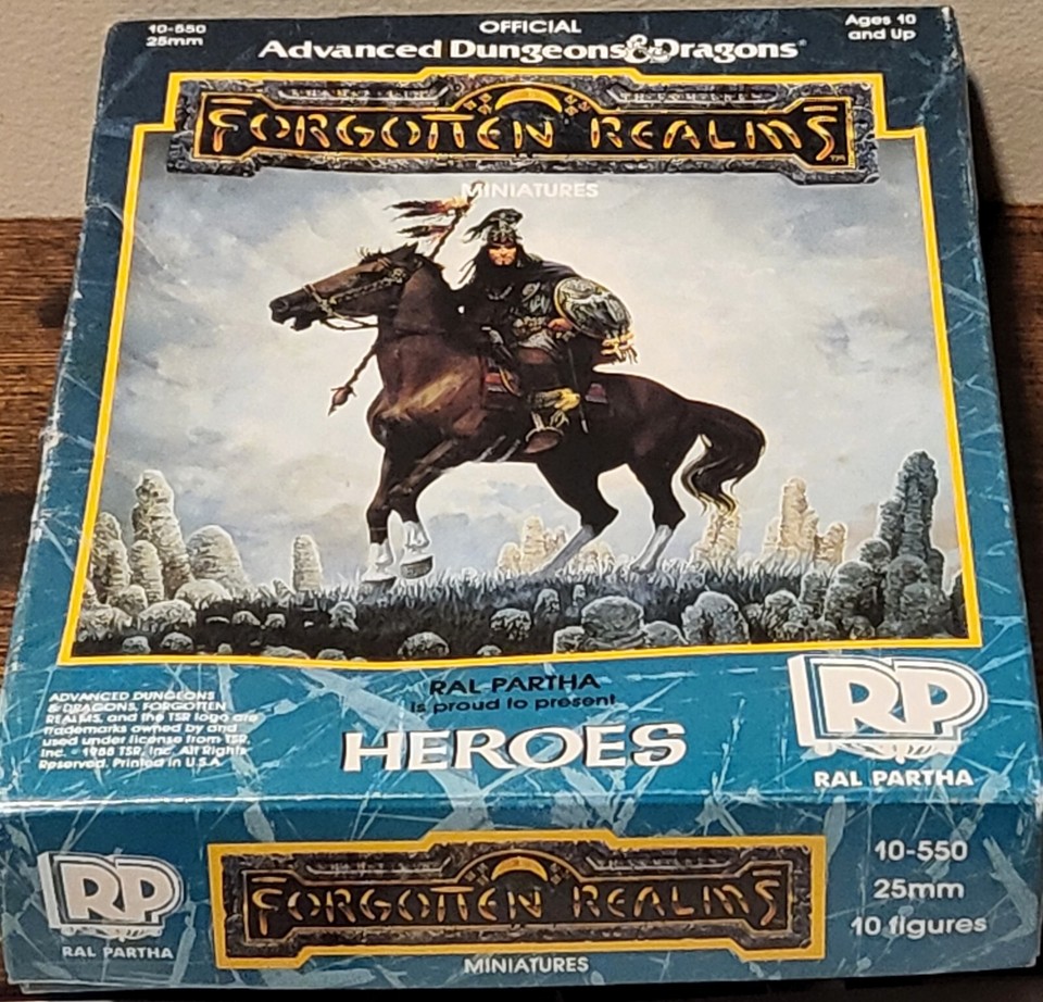 Vintage Advanced D&D Forgotten Realms Miniatures 25mm Heros 10-550 | eBay
