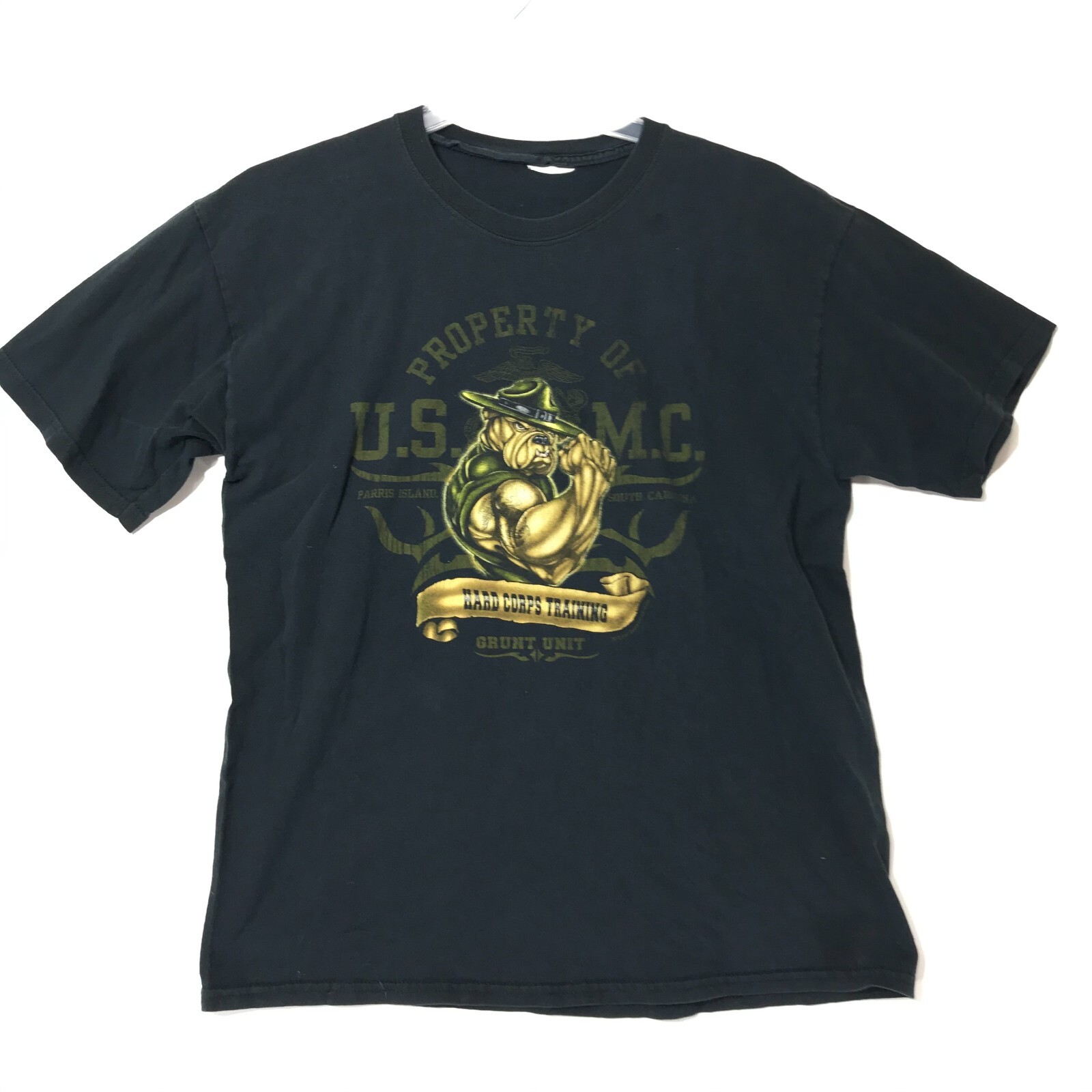 Property of USMC Parris Island Grunt Unit Tee T Shirt… - Gem