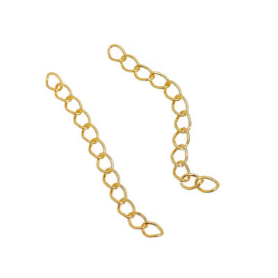 50 Extender Chains Gold Tone 50mm - Terrific Finishing Touch - FD498 | eBay