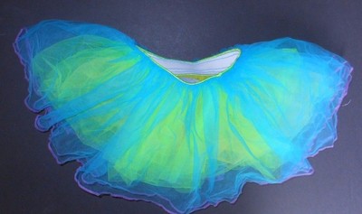 NWOT 5 layer tulle organdy graduated tutu multi color pastels unique ...