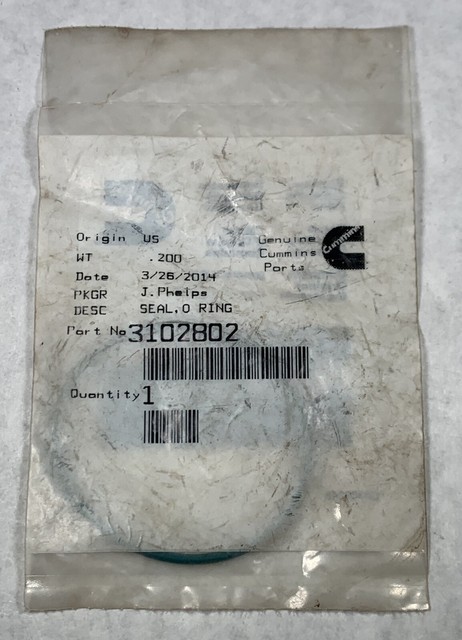 OEM Genuine Cummins 3102802 O Ring Seal for sale online | eBay