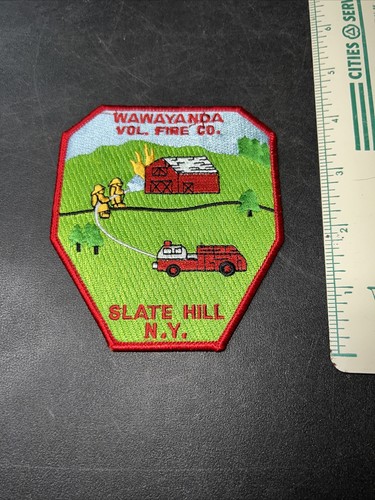 Vntg Obsolete Fire Department Patch New York State Wawayanda Slate Hill ...