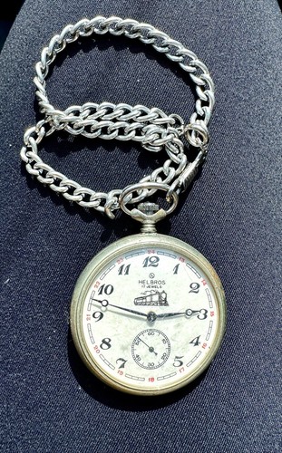 Helbros Men's Train Pocket Watch Vintage 17 Jewels | eBay