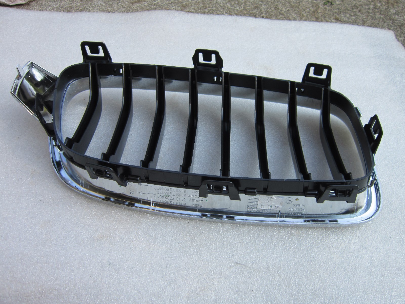 BMW 3 Serie SPORT 2012-2015 FRONT BUMPER LH KIDNEY CHROME GRILLE OEM ...