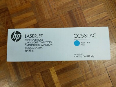 GENUINE HP CC531AC 304A Cyan Print Toner Cartridge LaserJet CP2025 ...