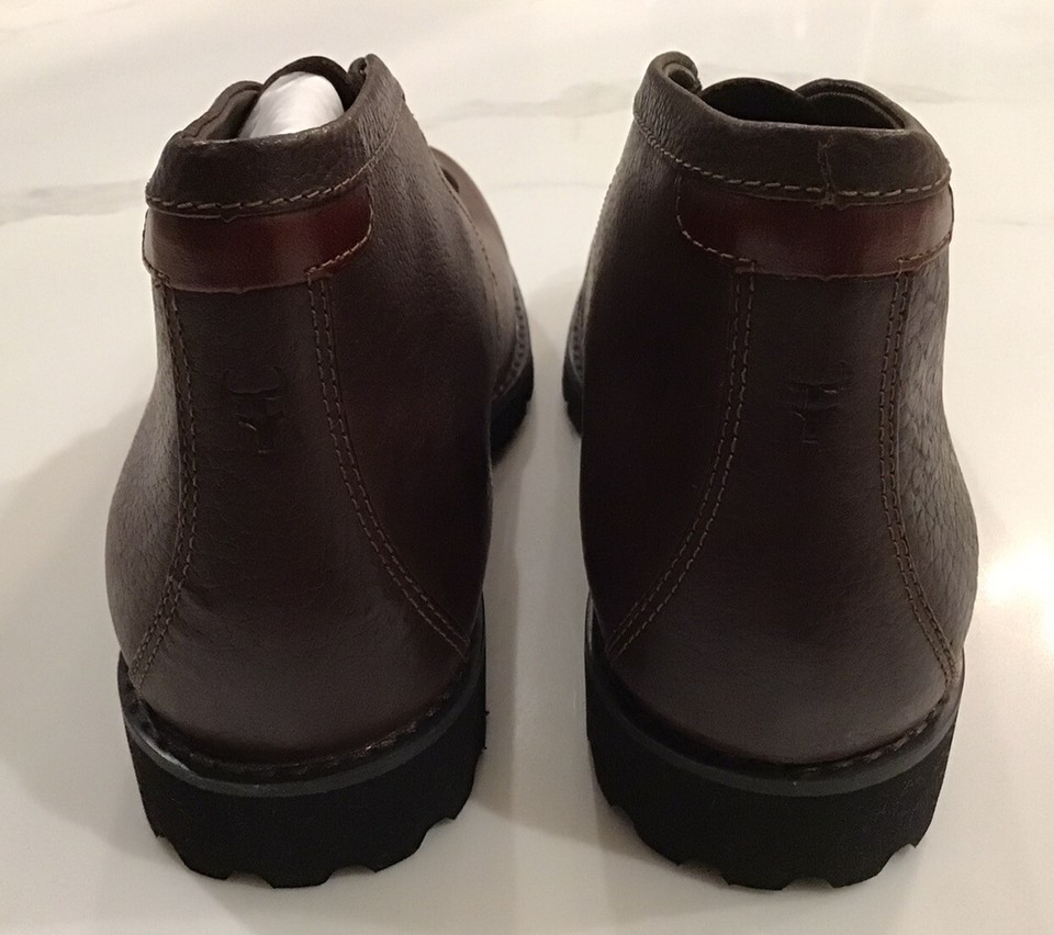 H.S. Trask Dark Brown Garrett Chukka Boots American Bison Leather Men’s ...