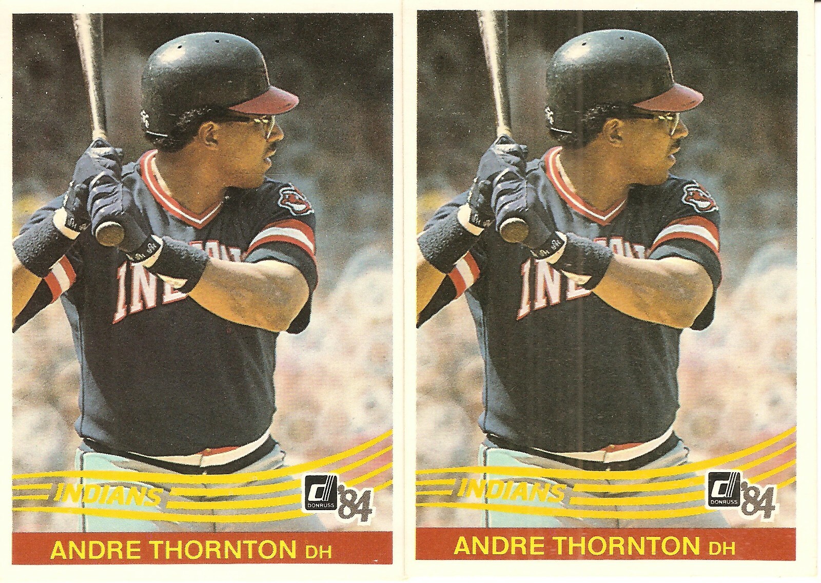 2 CARD 1984 DONRUSS ANDRE THORNTON BASEBALL CARD LOT #94 | eBay