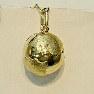 Brand New 14k Gold 'World-Globe' Pendant/Charm | eBay