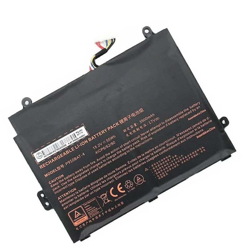 P950BAT-4 6-87-P950S-51E00 battery for Clevo NP8955 P950HP P957HR ...