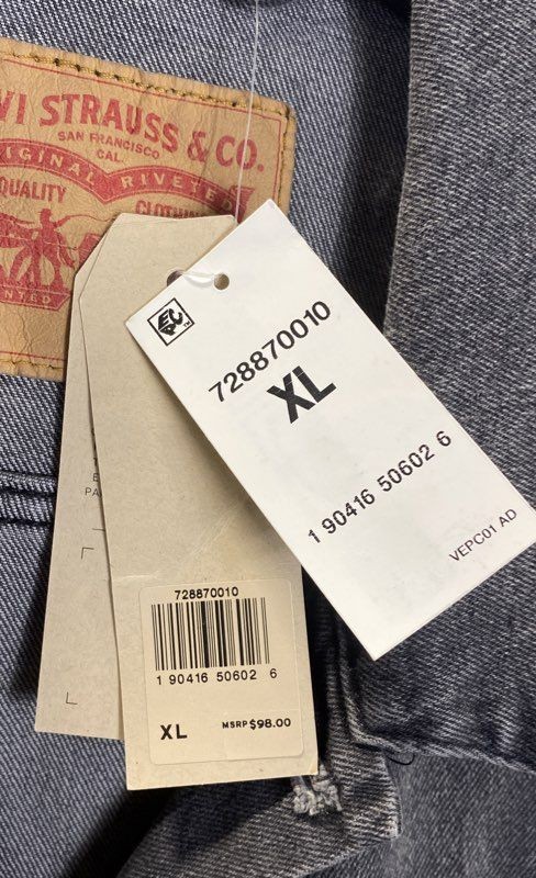 Levi's Mens Black Graphic Cut Off Pride Denim Vest Size XL NWT | eBay