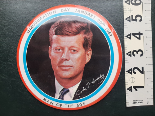 Original HUGE J.F.K. Inauguration Pin - JOHN F. KENNEDY - Man of the ...