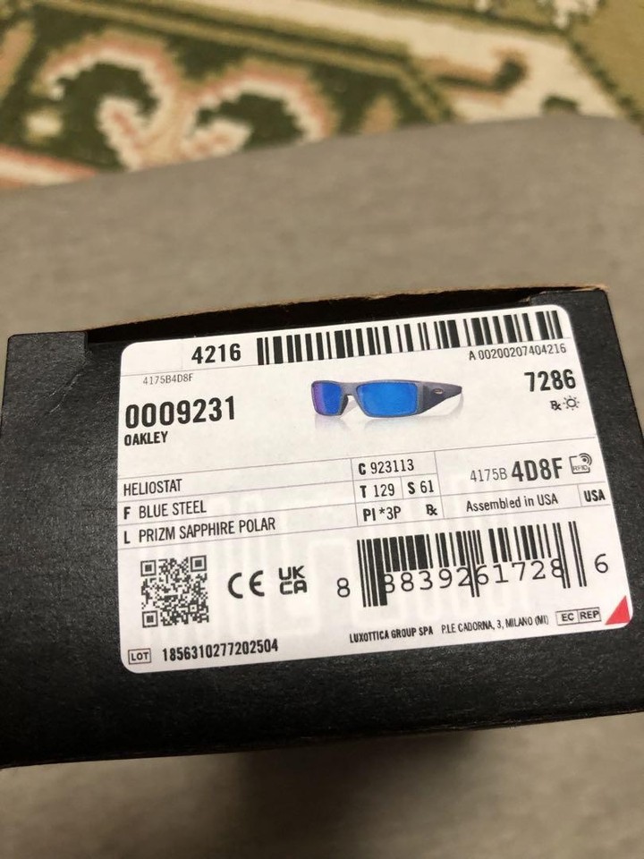 Oakley Heliostat Blue Steel Sunglasses Prizm Sapphire Polar Used | eBay