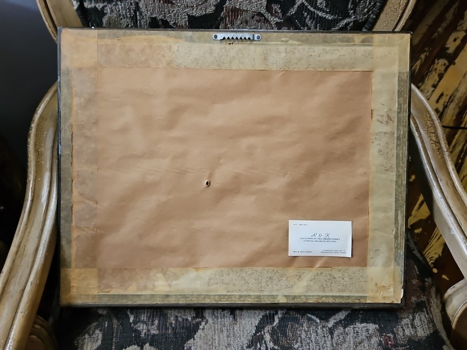 Japanese Bunka Embroidery PANDA 3D Fuzzy Oriental 19x15 Finished ...