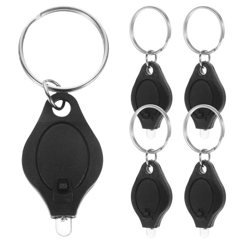 5 PCS LED Keychain Work Light Flashlight Keychains Black Color Tiny | eBay