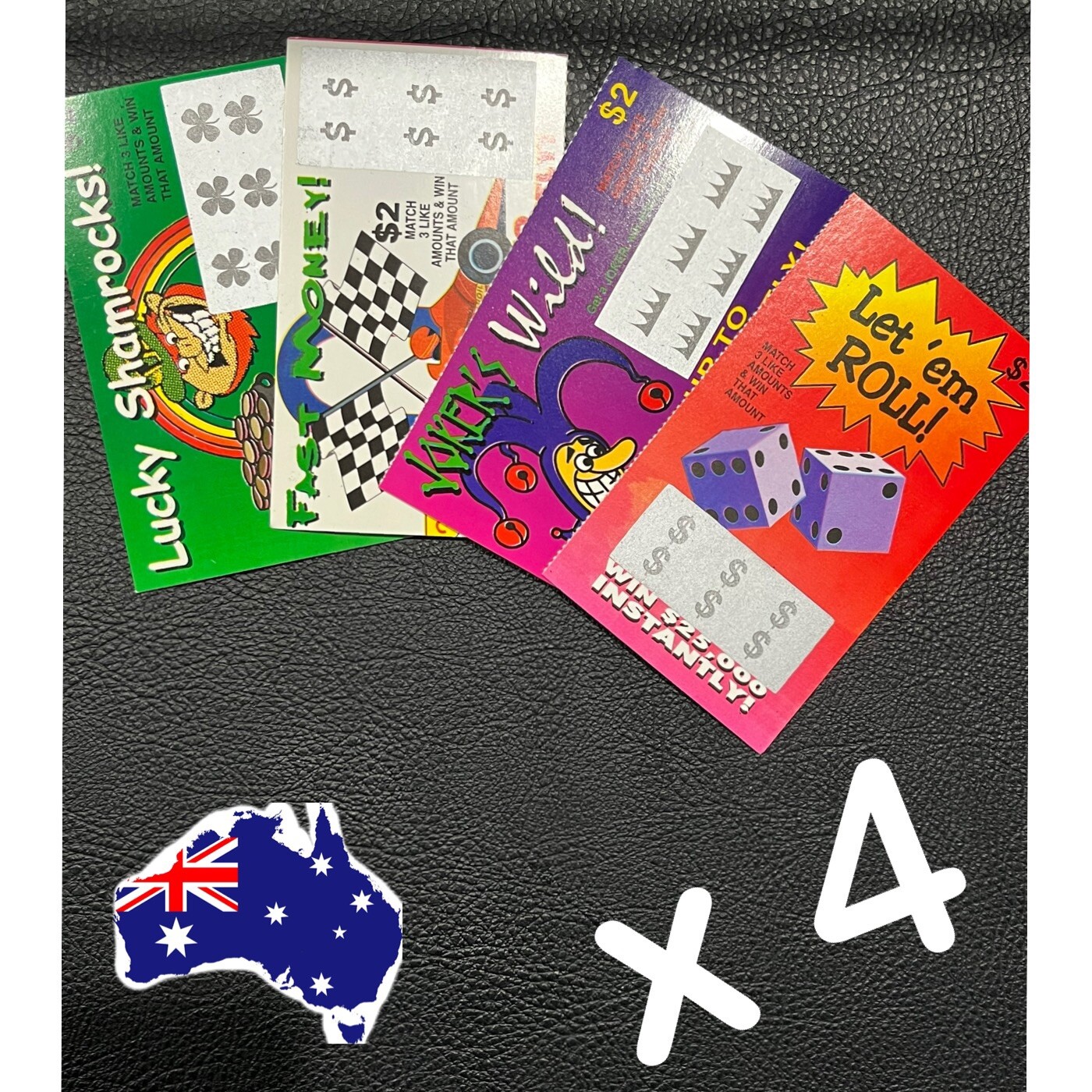 4 x Fake Lotto Lottery Ticket. Gag -Prank - Winning Tickets - AUST ...