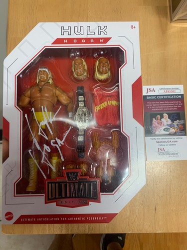 Mattel WWE Ultimate Edition Hulk Hogan Signed Action Figure New JSA HOF ...