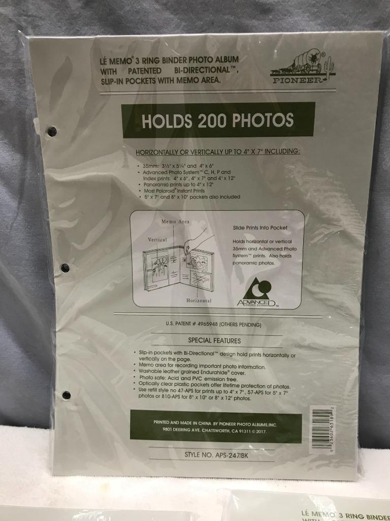 (3) PIONEER Photo Album Bi-Directional REFILLS - 216 Pages Total - APS ...