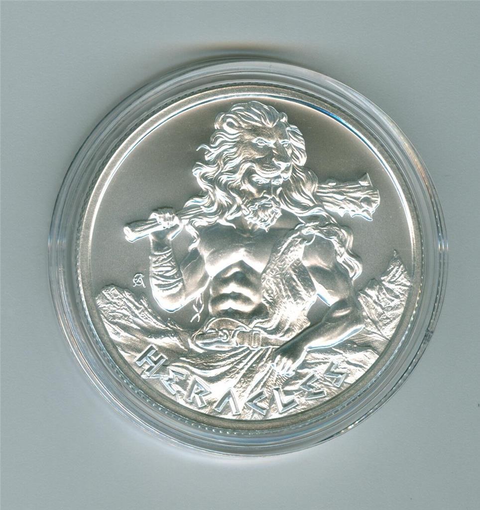 INTAGLIO MINT GREEK MYTHOLOGY SERIES HERACLES 1 OZ .999 HIGH RELIEF ...