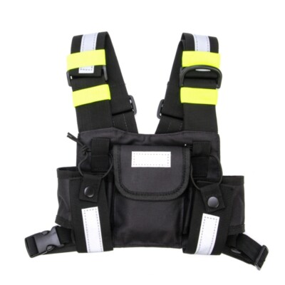 Radio Chest Harness with Reflective Strips Shoulder Holster Radio Vest ...