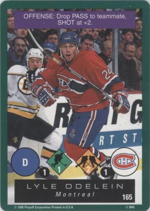 1995-96 Playoff One on One Challenge - Lyle Odelein #165 for sale ...