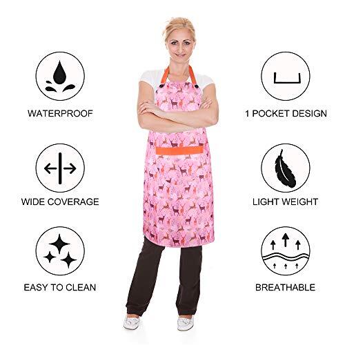 Waterproof Apron For Women With Pocket Womens Apron Wipeable A | eBay