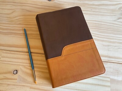 NIV Large Print Single Column Bible 2009 Brown Tan 1984 | eBay