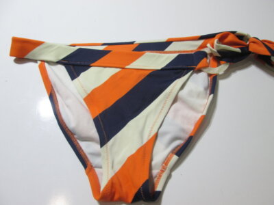 Victoria Secret Womens Size S Bikini Bottom Navy/Orange Cheeky Ring ...