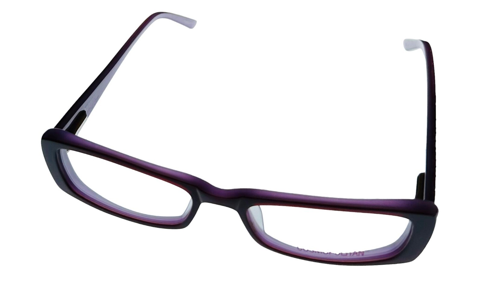 Cosmopolitan Womens Purple Rectangle Plastic Eyewear Frame Book Smart ...