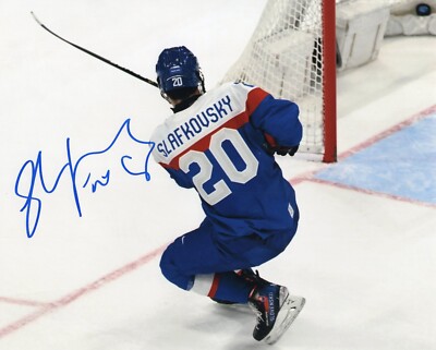 JURAJ SLAFKOVSKY SIGNED AUTOGRAPH TEAM SLOVAKIA 8X10 PHOTO CANADIENS ...