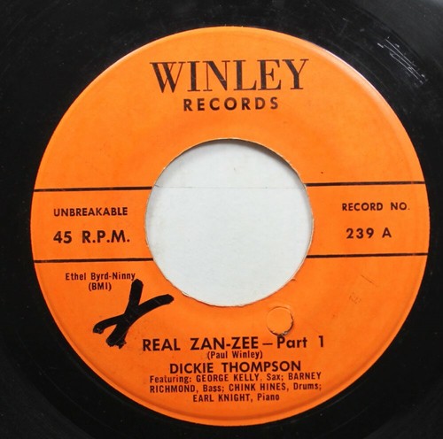 Hear! R&B Instr. 45 Dickie Thompson - Real Zan-Zee-Part 1 / Real Zan ...