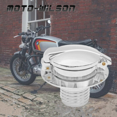 For BMW R45 R45 R65 R80 R100 Fuel Tank Top Cap Gas Filler Cover Silver ...