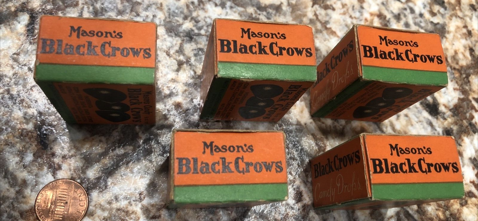 5 Mason’s Candy Black Crows Licorice Dots Vintage Empty Boxes | eBay