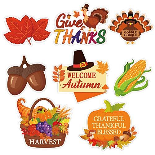 30 Count Thanksgiving Swirl Hanging Decoration, Pumpkin and Maple Leaf ...