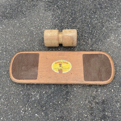 Vintage 1960s BONGO BOARD Original Wooden Balance Trainer Antique Adult ...