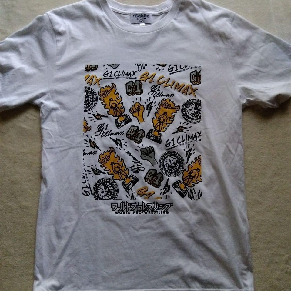 New Japan Pro Wrestling G1 Climax T-Shirt Size L TV Asahi New Condition ...