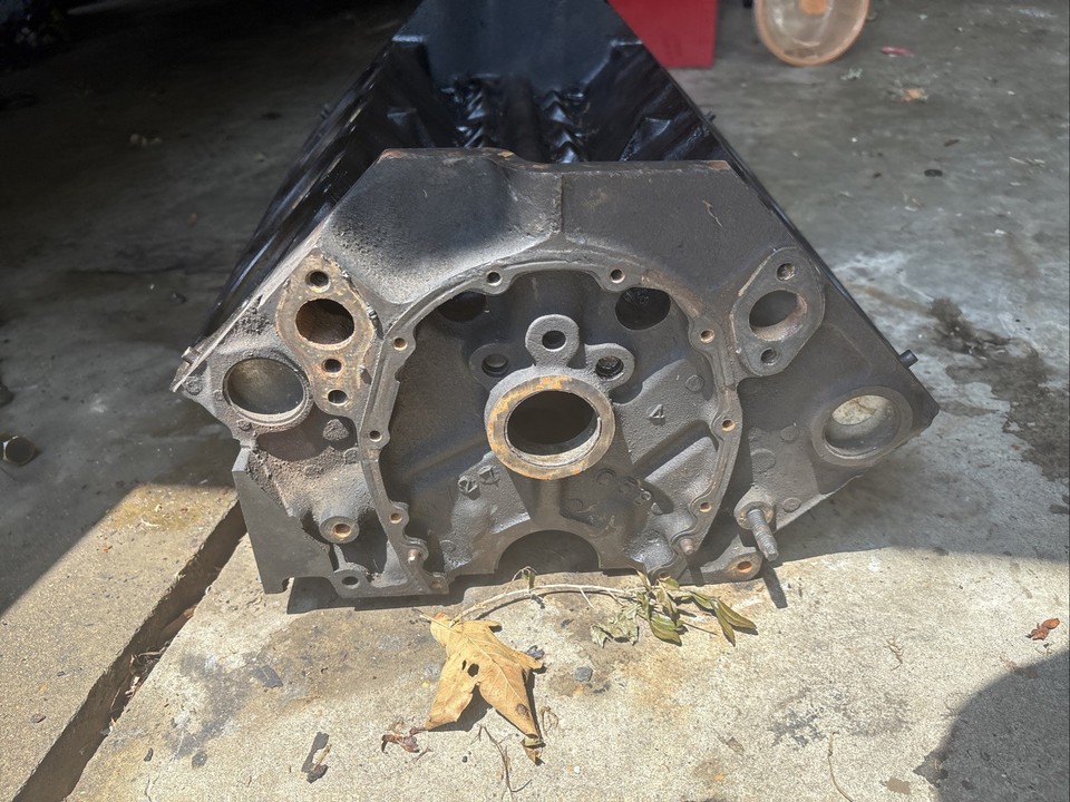 SBC 350 V8 ENGINE MOTOR BLOCK 3970010 4 BOLT MAIN MJ21800 MADE IN ...