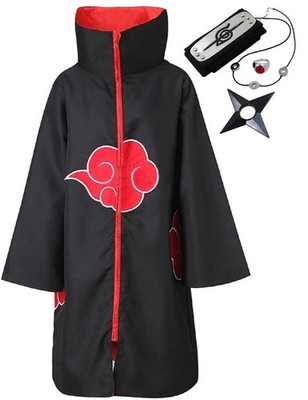 Naruto Akatsuki Tobi Uchiha Obito Robe Cloak Coat + Resin Mask Cosplay ...