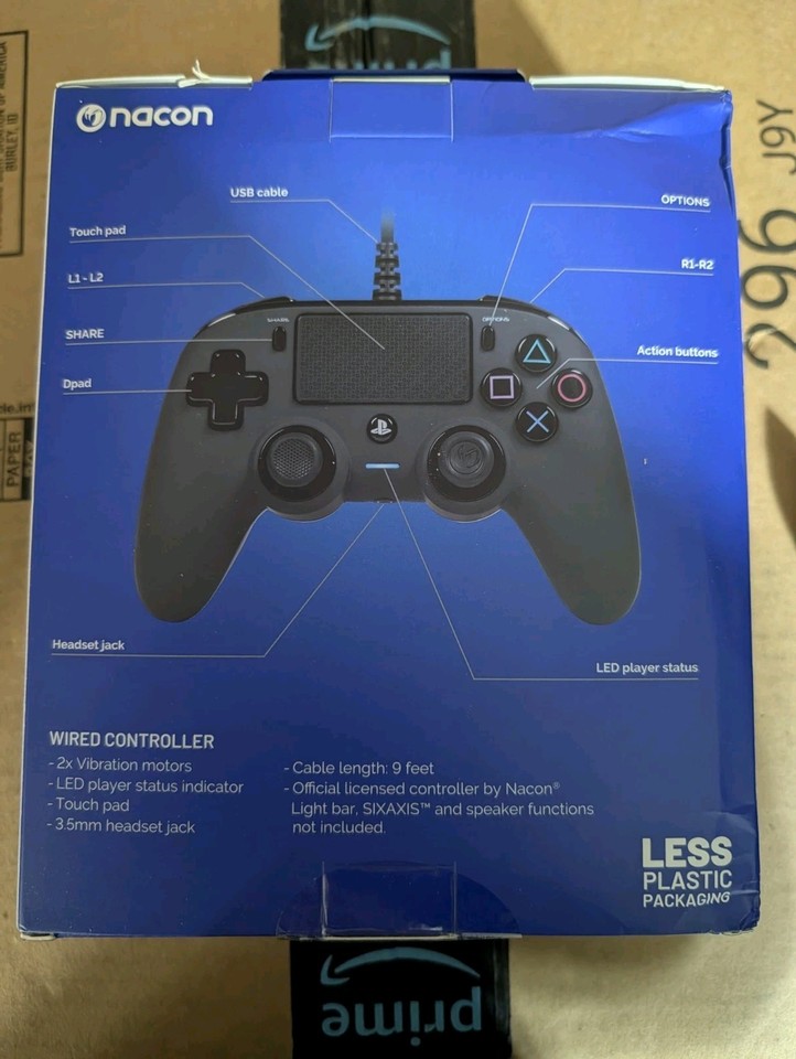 Nacon Wired Controller for PlayStation 4 PS4 and PC Black NEW SEALED | eBay
