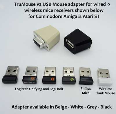 Atari/Amiga USB Mouse Adapter - True USB HID Adapter with case colour ...