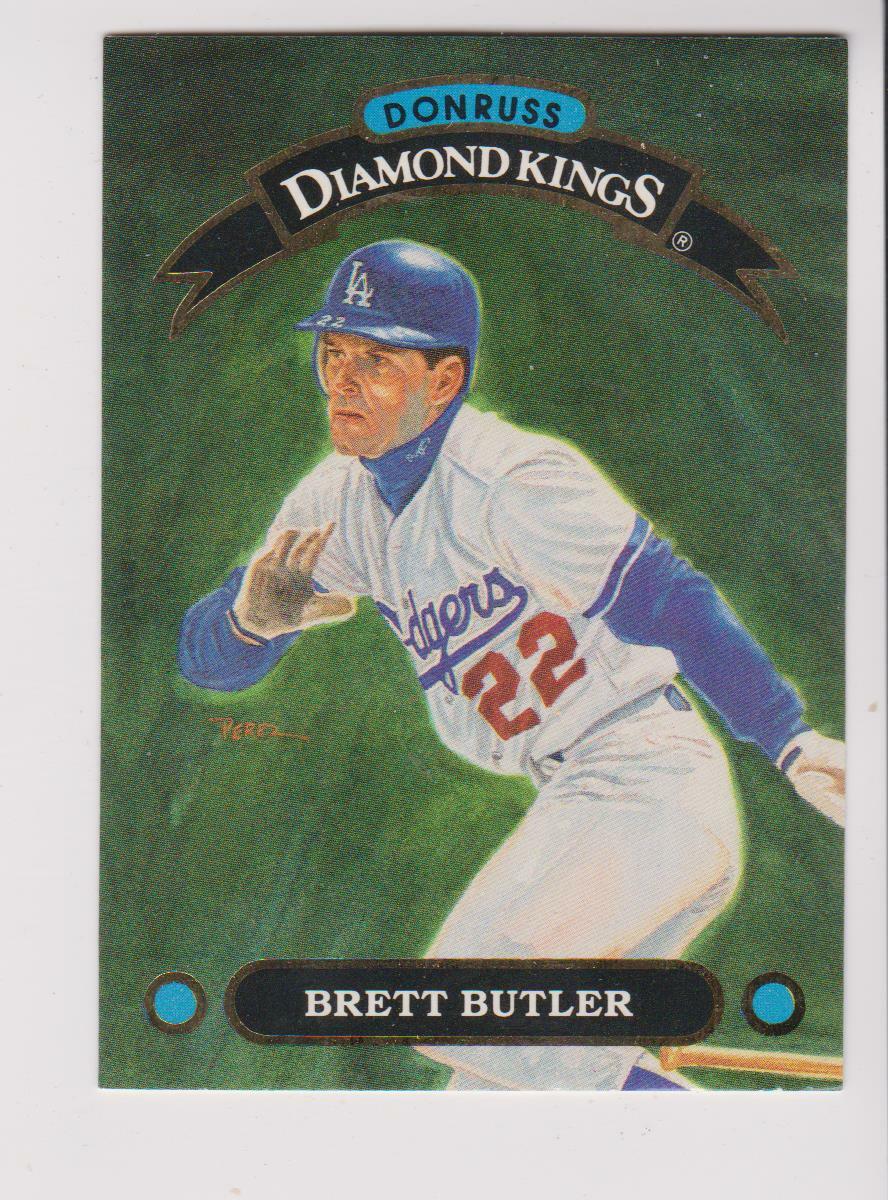 1992 Donruss Diamond Kings #DK-18 Brett Butler card, Los Angeles ...