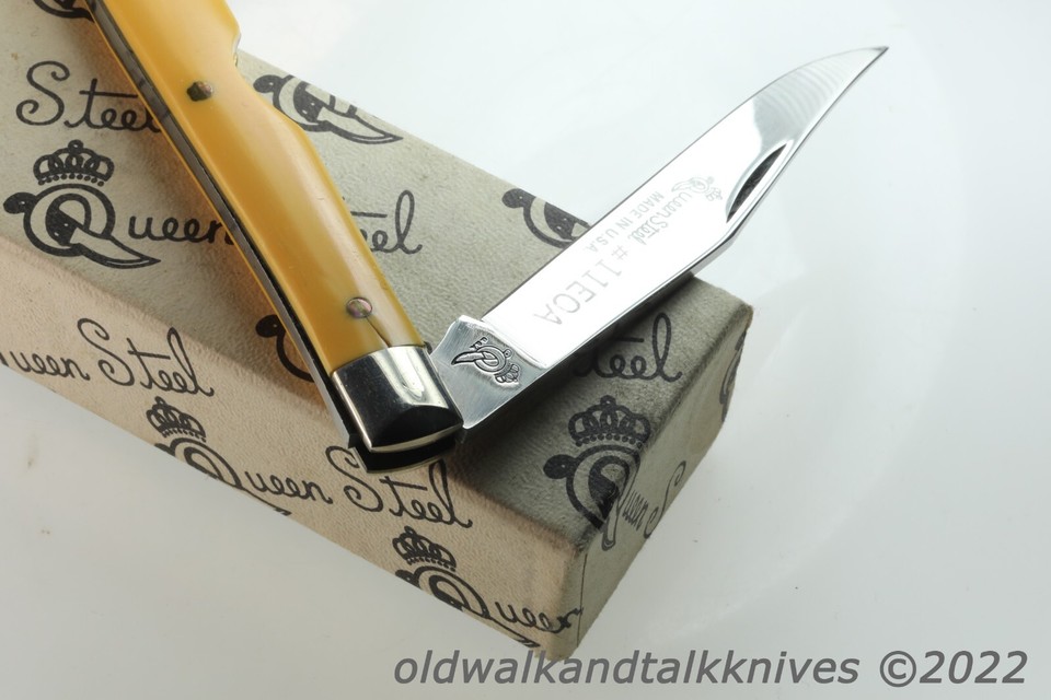 Queen Steel Toothpick Single Blade Knife w/Box Delrin HDL made in USA ...