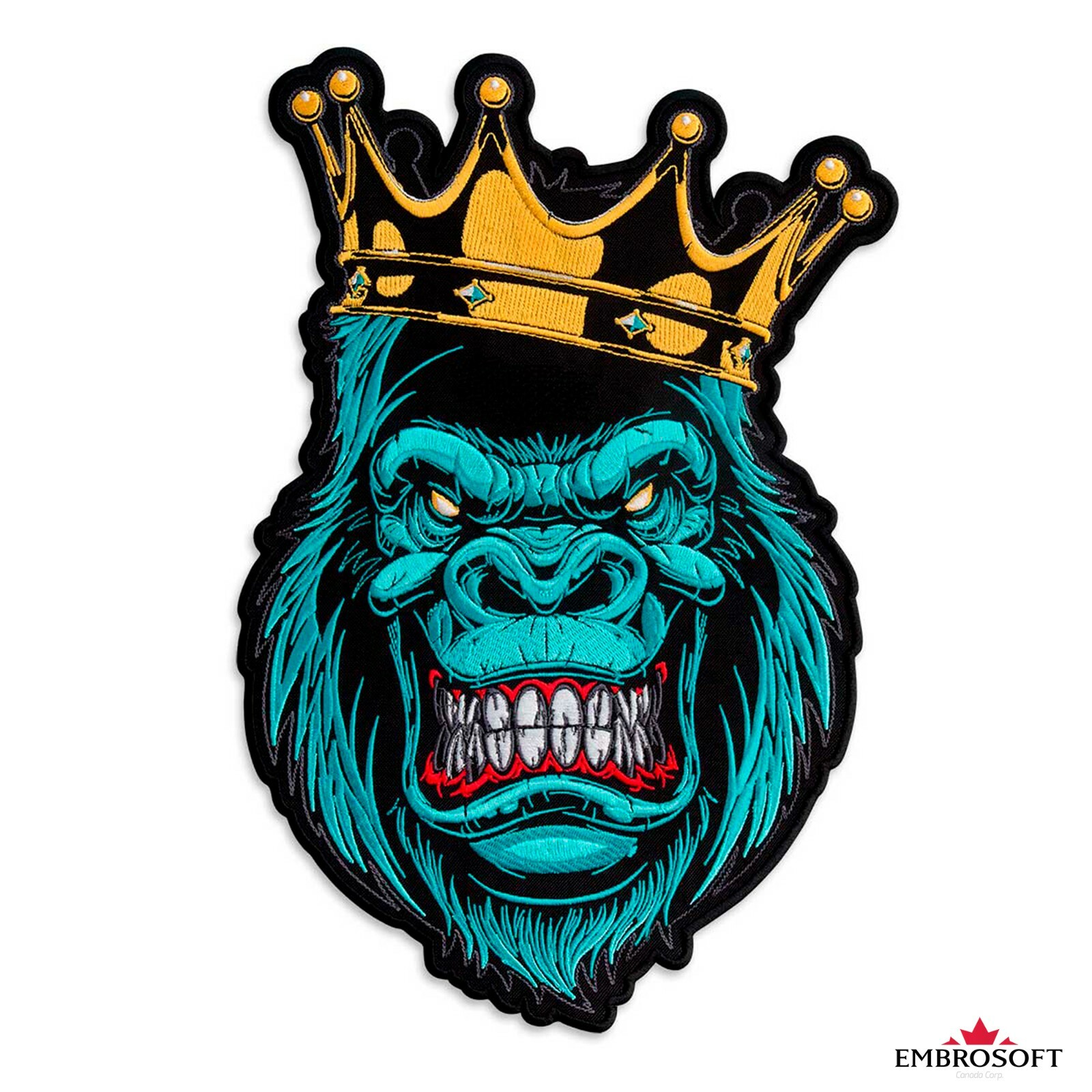 The King of The Monkeys King Kong Emblem Embroidered Patch Iron On ...