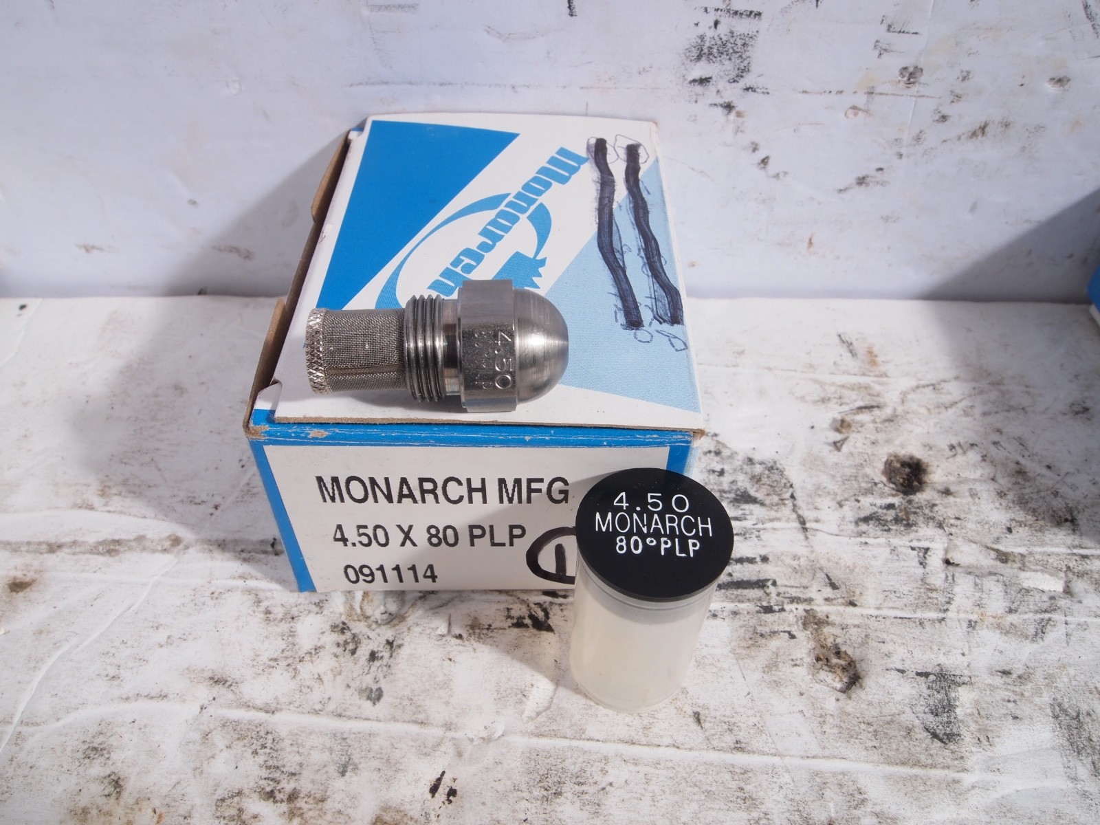 MONARCH Oil Burner NOZZLE 4.50 x 80* PLP Semi-Solid NEW NOS Fuel ...