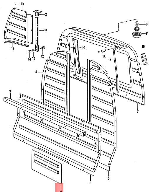 Genuine VW Typ 2 Syncro Vanagon partition 251863174 | eBay
