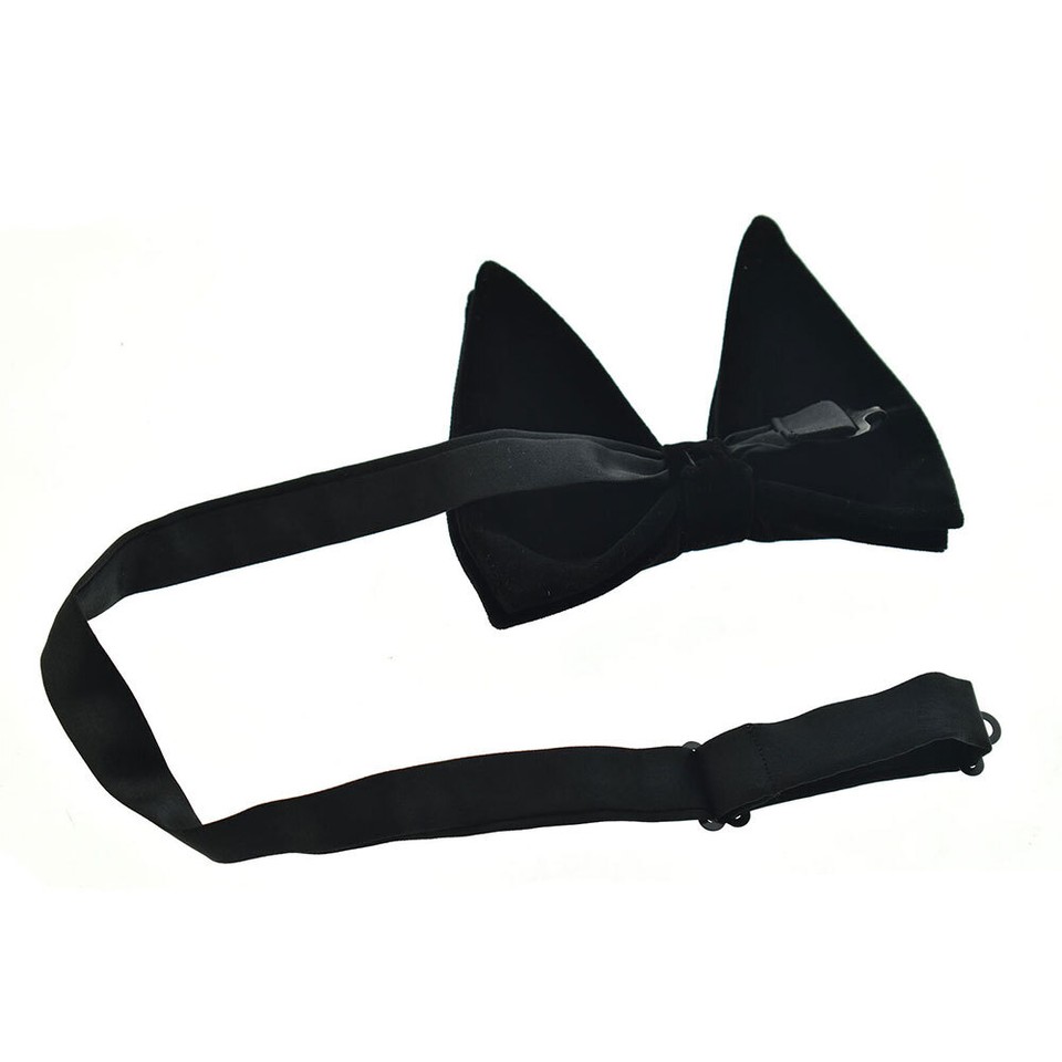 Men Velvet Oversized Big Bow Tie Wedding Party Tuxedo Business Formal ...